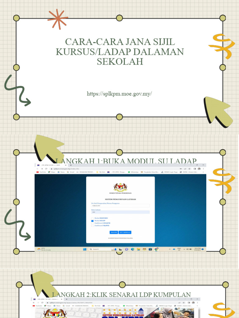 Cara Jana Sijil Ladap Dalaman Sekolah | PDF