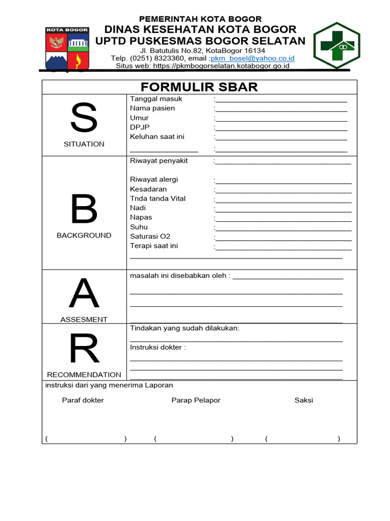 SBAR Format | PDF