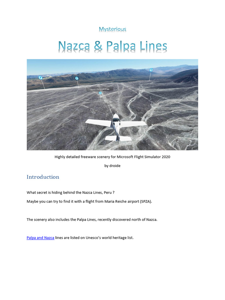 Nazca Lines For MSFS2020 | PDF | Computer File | Microsoft Windows