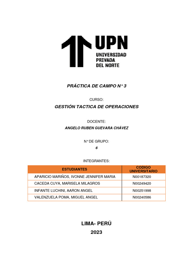 PRÁCTICA_DE_CAMPO_3_GTO | PDF | Planificación | Producción en masa