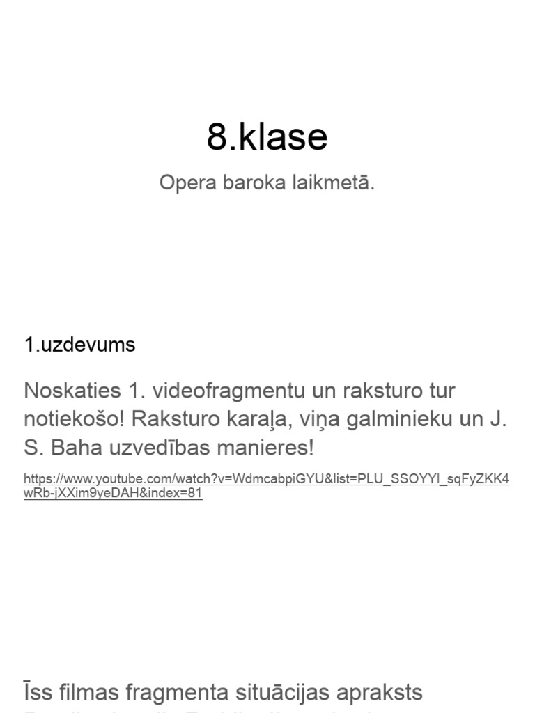 8 - Klase Baroka Opera | PDF