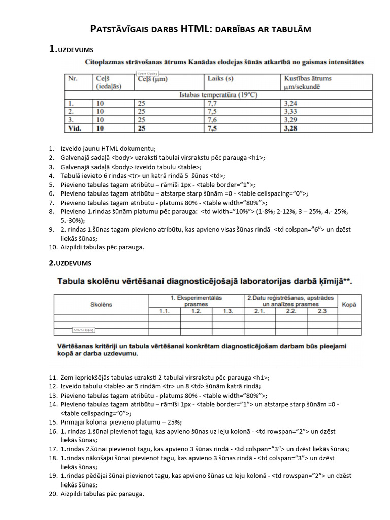 HTML Tabulas 7kl | PDF