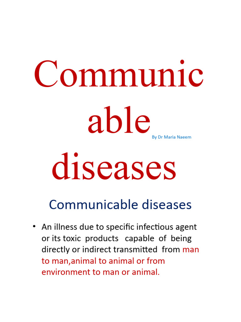 Overview of Communicable Diseases | PDF | Infection | Smallpox
