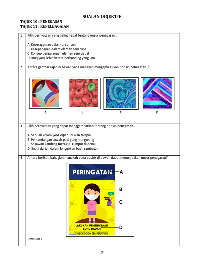 Penegasan dalam Seni Visual Tingkatan 1 | PDF | Seni