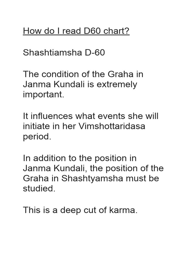 Shastiamsa D60 Chart | Download Free PDF | Hindu Mythology | Indian ...