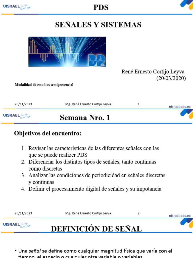 Clase 1. Señales y Sistemas. PAO 2020-2020 | PDF | Programa de computadora | Programación