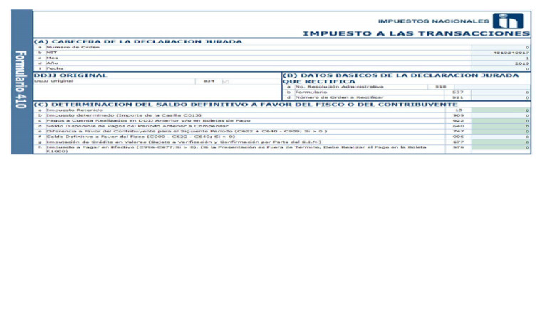 Formulario 410 v2 | PDF