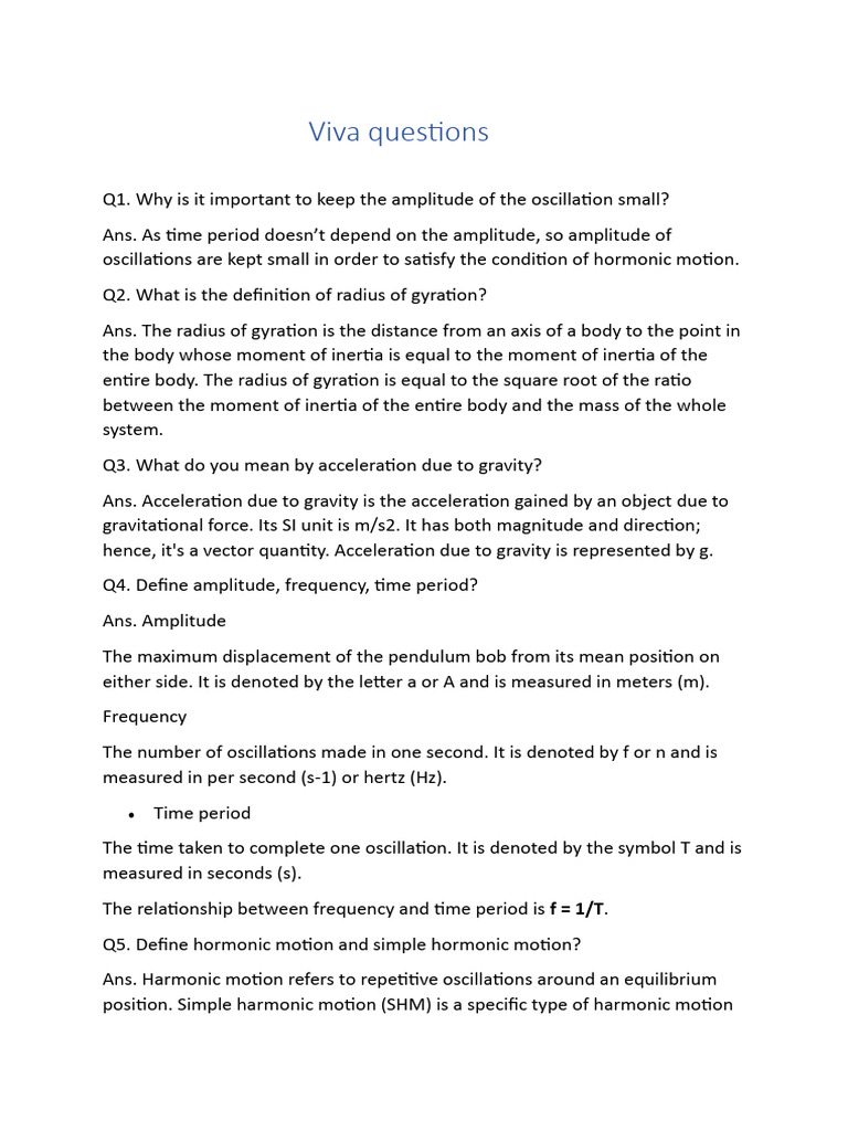 Viva Questions Physics | PDF | Diode | P–N Junction