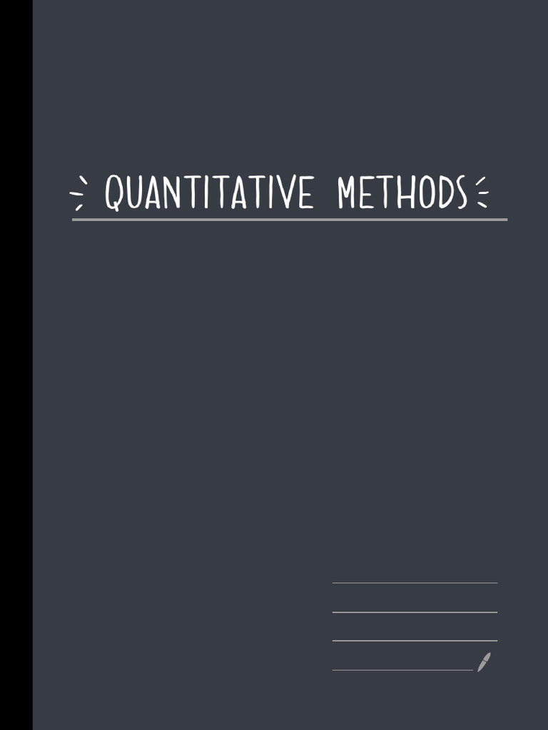 Quantitative Methods | PDF | Quantitative Research | Validity (Statistics)