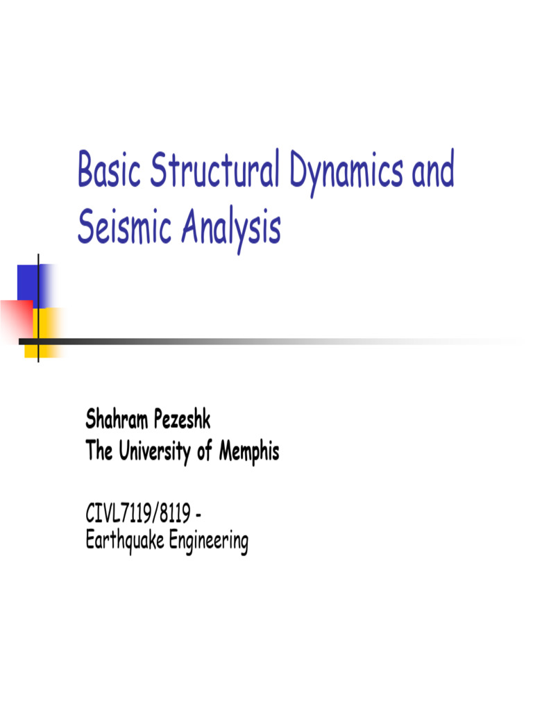 C1. Structural Dynamic - Civl7119 - 1page - Per - Slide - Unlocked ...