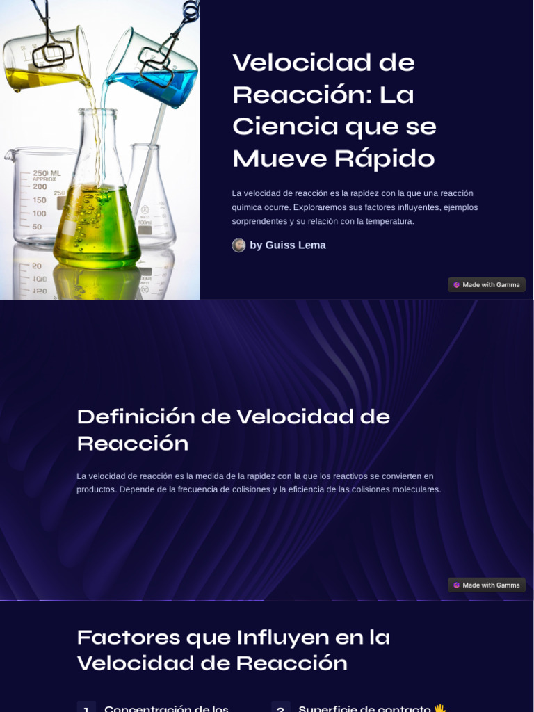 Velocidad de Reaccion | PDF | Reacciones químicas | Velocidad de reacción