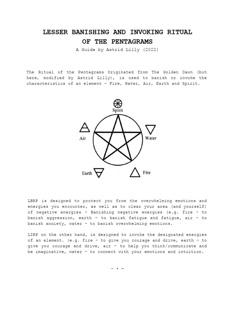 THE RITUAL OF THE PENTAGRAMS by - Astridlilly | PDF | Archangel