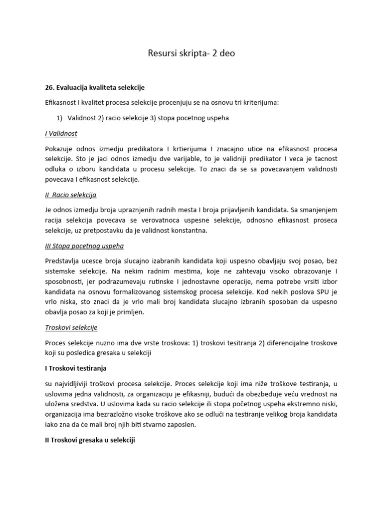 Resursi Skripta 2 Deo | PDF