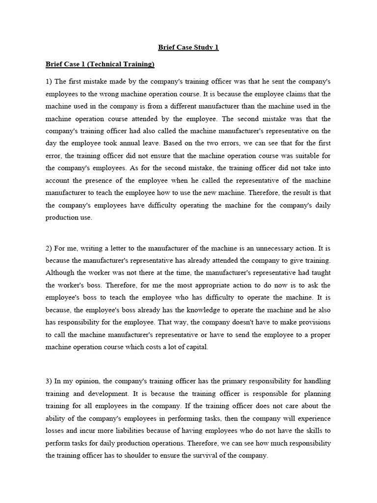 Brief Case Study 1 - Abdul Rahman | PDF | Business