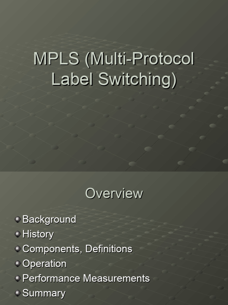 MPLS | PDF | Networking | Multiprotocol Label Switching