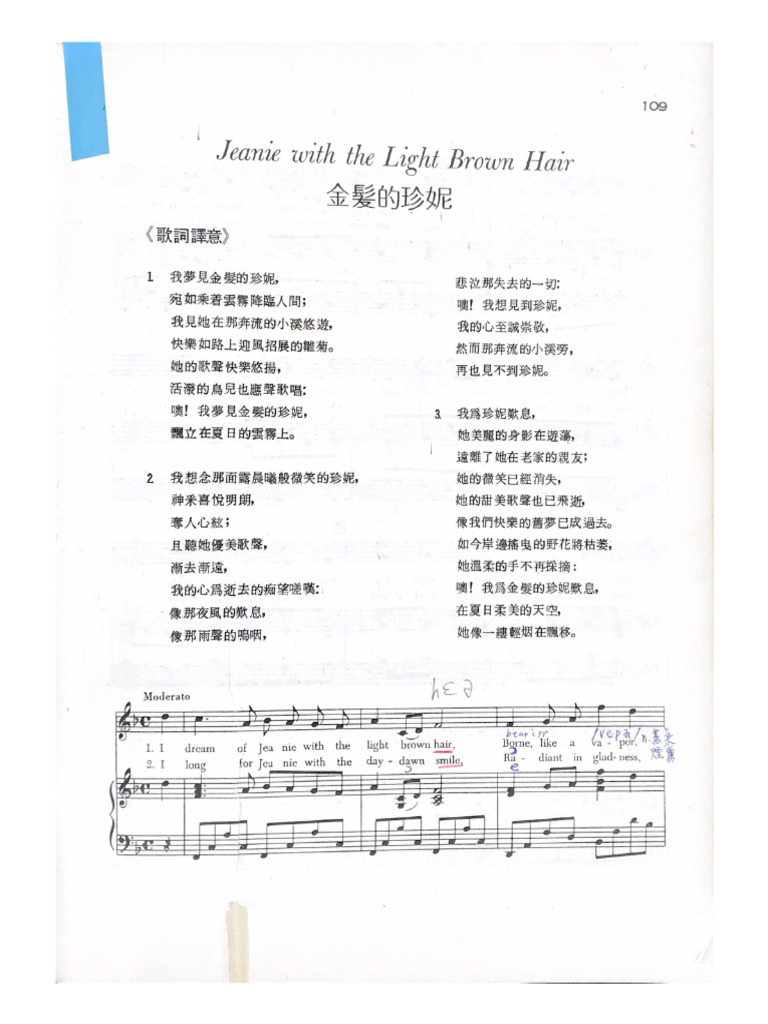 Jeanie With The Light Brown Hair | PDF