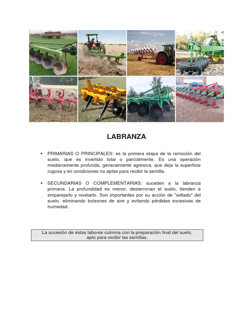 Labranza - Labranza Primaria | PDF | Arado | Labranza