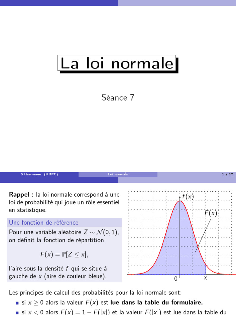 Comprendre la loi normale en statistique | PDF | Loi normale | Quartile