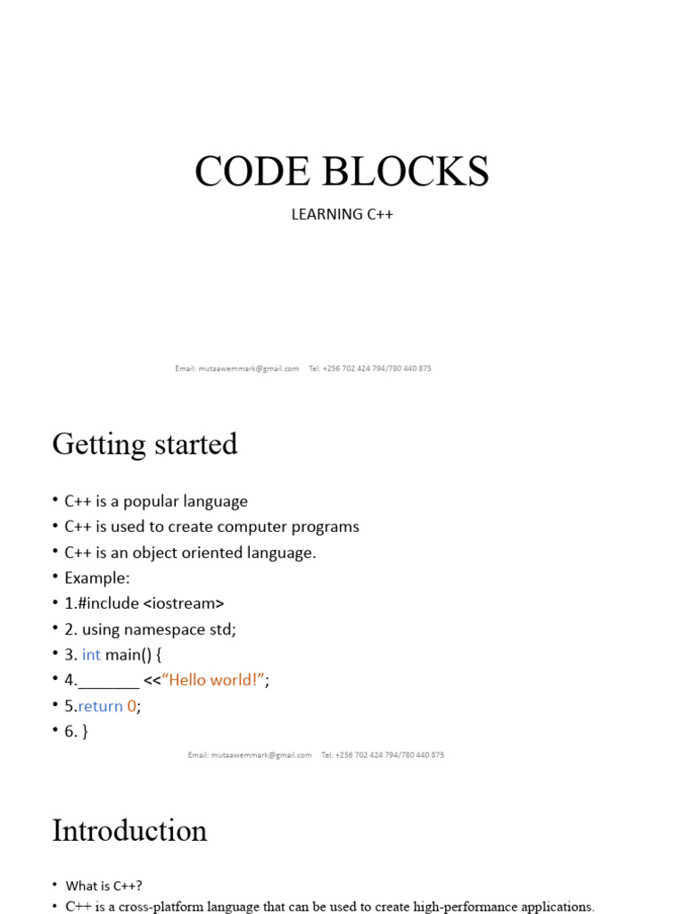 Code Blocks | PDF | Namespace | C++ Code Blocks | PDF | Namespace | C++
