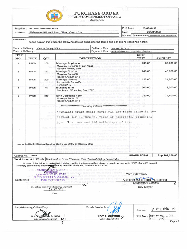 64f693863e7811693881222P.O 23-08-0498 NATIONAL PRINTING OFFICE | PDF