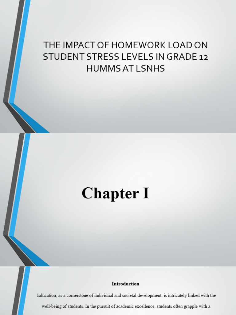 The Impact of Homework Load On Student Stress Levels in Grade 12 Humms ...