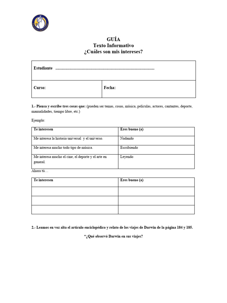 Cuáles Son Mis Intereses | PDF