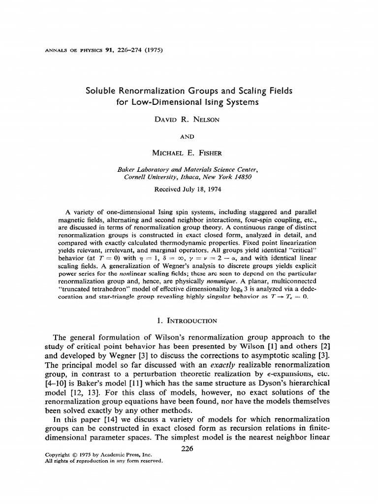 Nelson Fisher | PDF | Nonlinear System | Physics