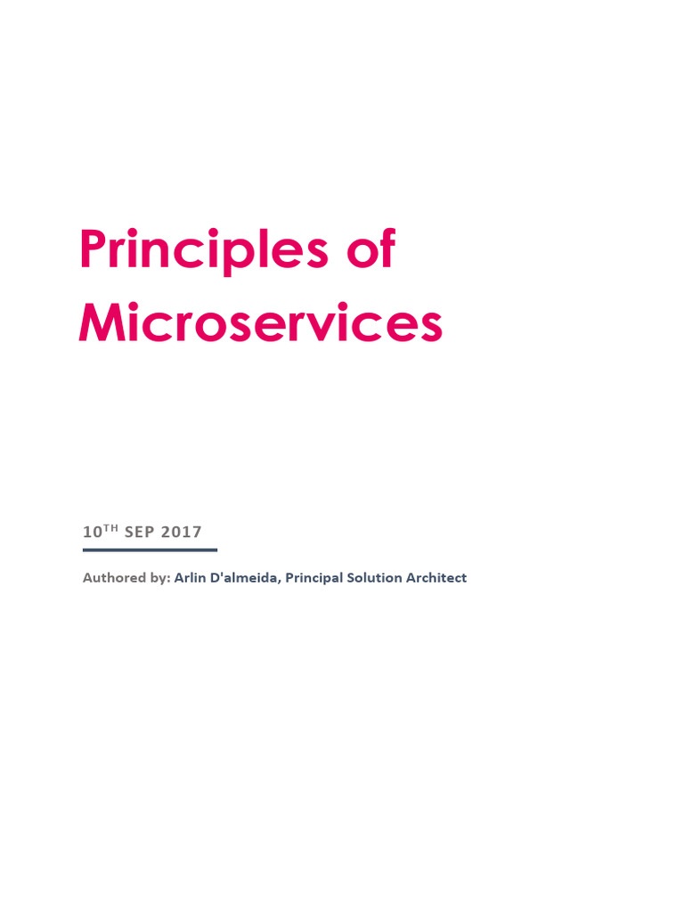 Principles of Microservices | PDF | Virtual Machine | Service Oriented Architecture