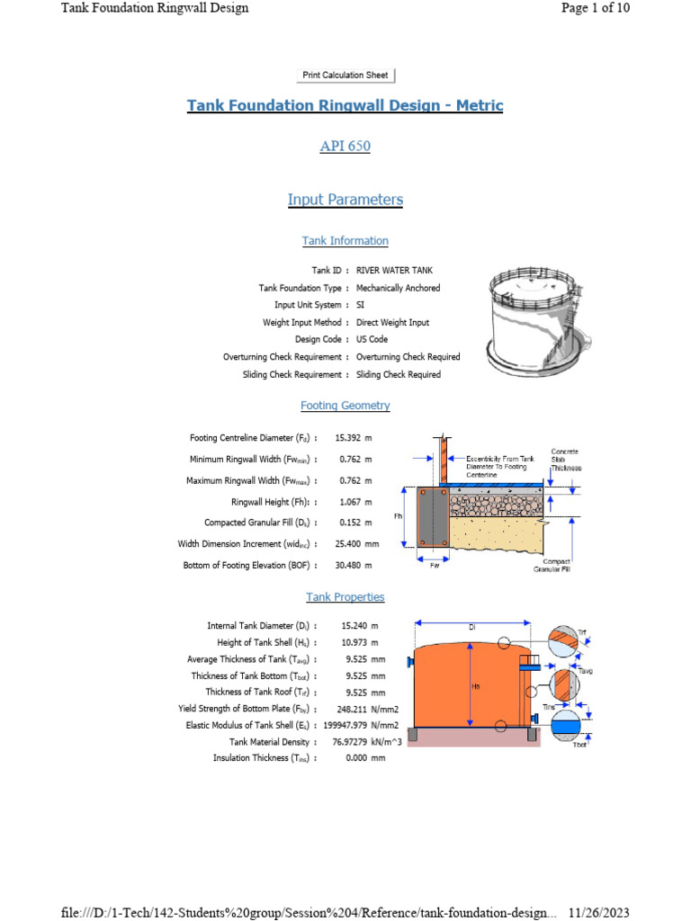 3-Tank Foundation | PDF | Structural Load | Strength Of Materials