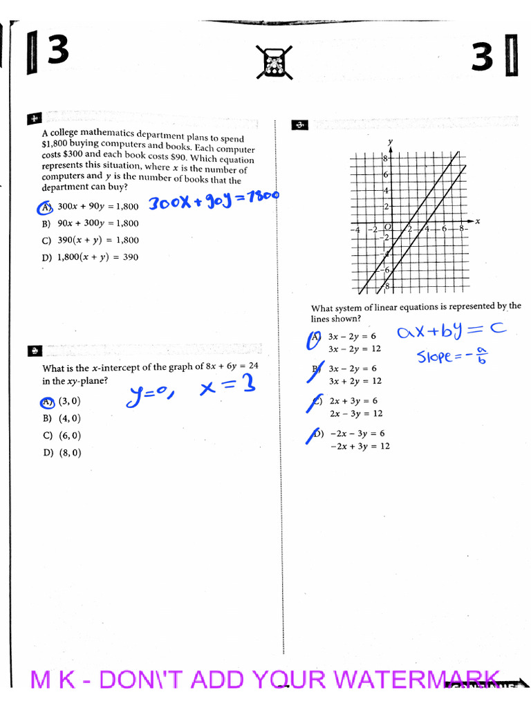 May 2021 Answers Annotations Math Sat Test | PDF