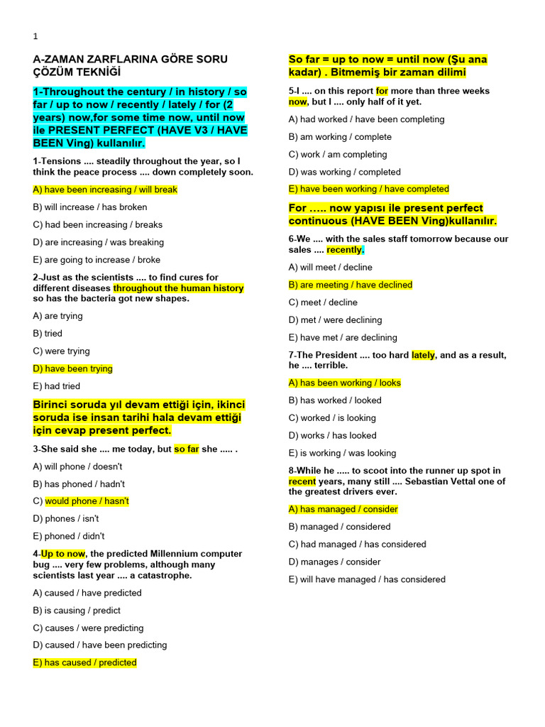 Tenses and Structures | PDF | Language Mechanics | Grammar