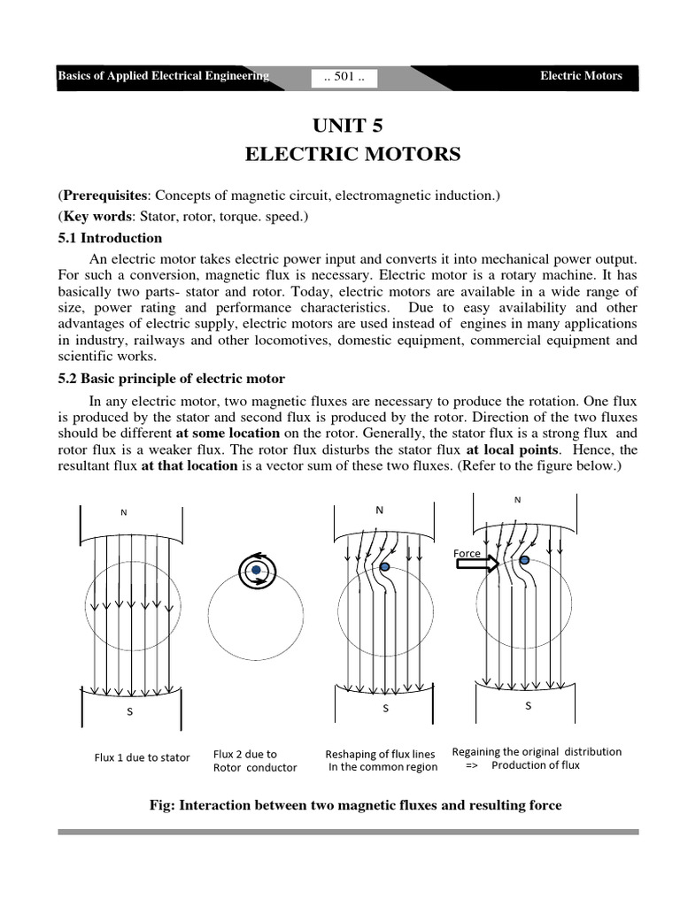 BEEE Unit3 Part 1 - DC Motors Notes | PDF | Electric Motor ...