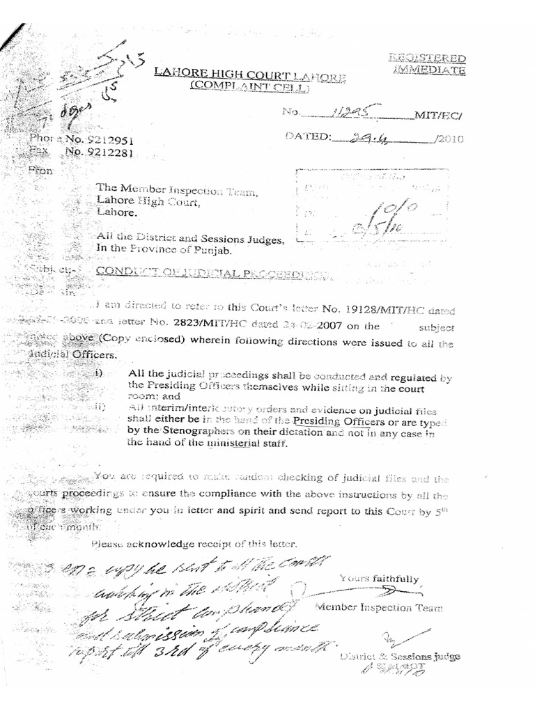 Short Orders Typed by Steno LHC Letter | PDF