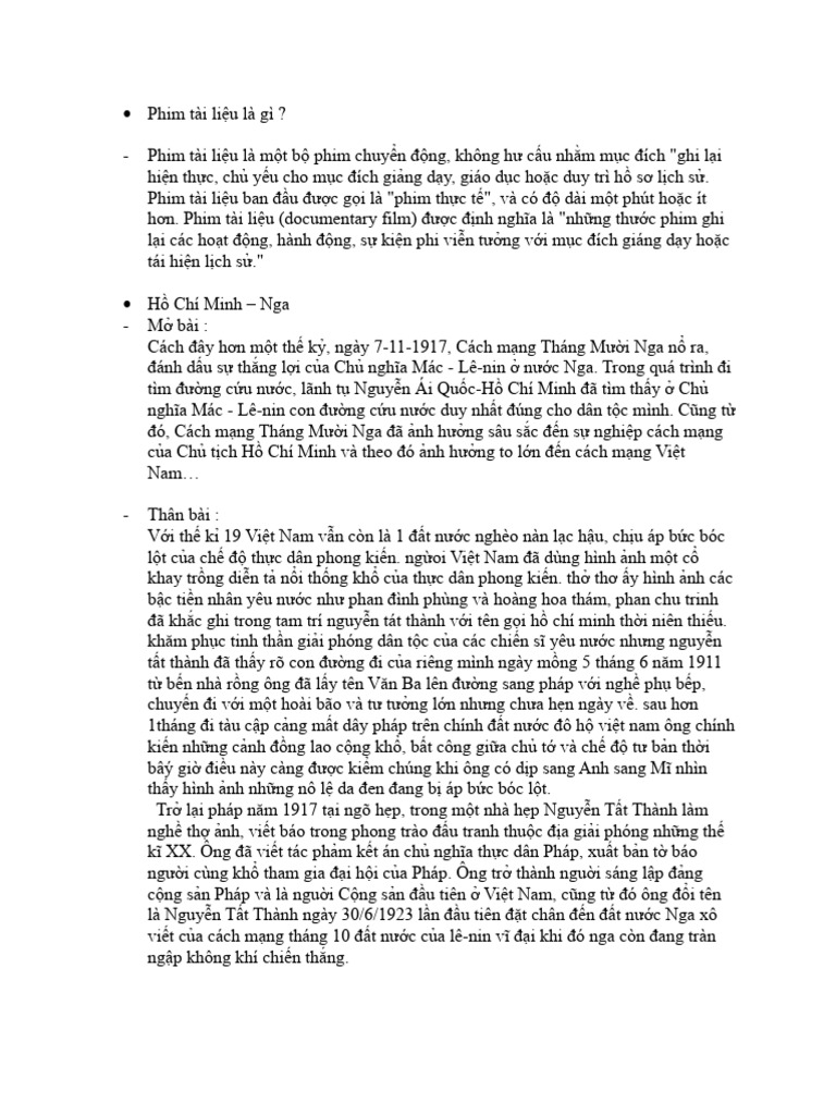 HCM V I Nư C Nga | PDF