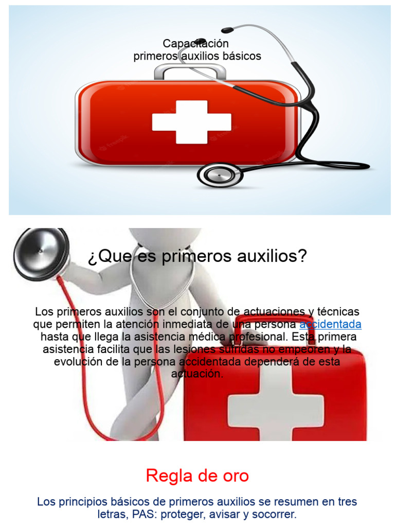 Capacitación de Primeros Auxilios | PDF | Primeros auxilios | Herida