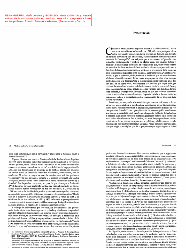 Bonaudo, M. y Peña Guerrero, Ma. A. (Dir.) (2019) - Historia Cultural de La Corrupción Política ...