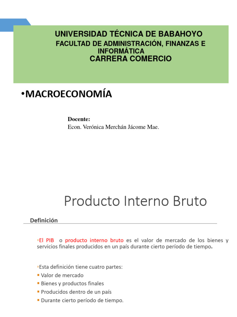 Presentacion Macro PIB | PDF | Producto Interno Bruto | Economias