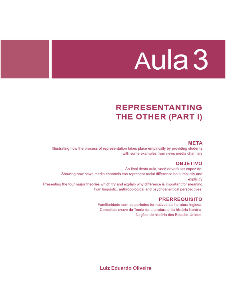 13185528042020literatura de Lingua Inglesa IV Aula 03 | PDF | Psychoanalysis