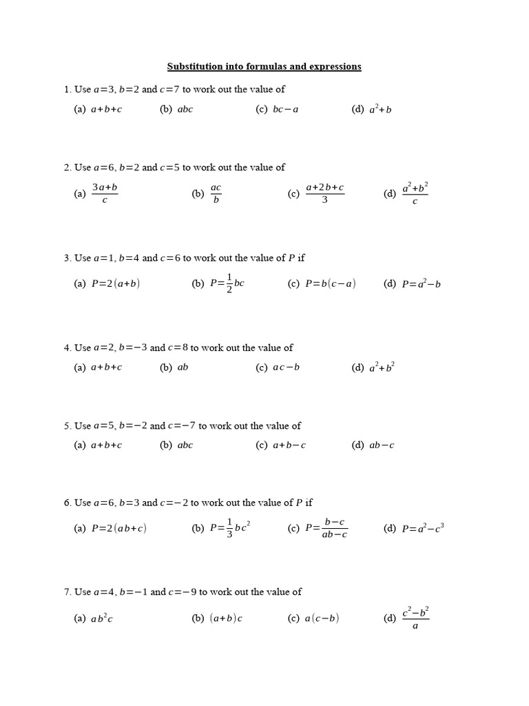 Algebraic Fraction Formulas and Expressions | PDF | Mathematical ...