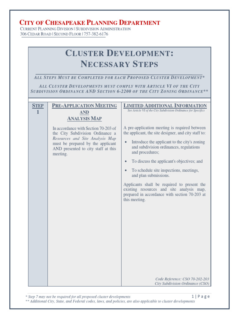Cluster Development Step by Step | PDF | Wetland | Trail