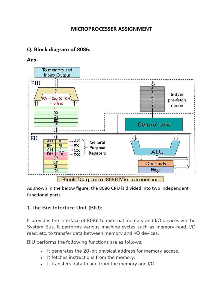 Microprocesser Assignment Pdf Pointer Computer Programming Central Processing Unit
