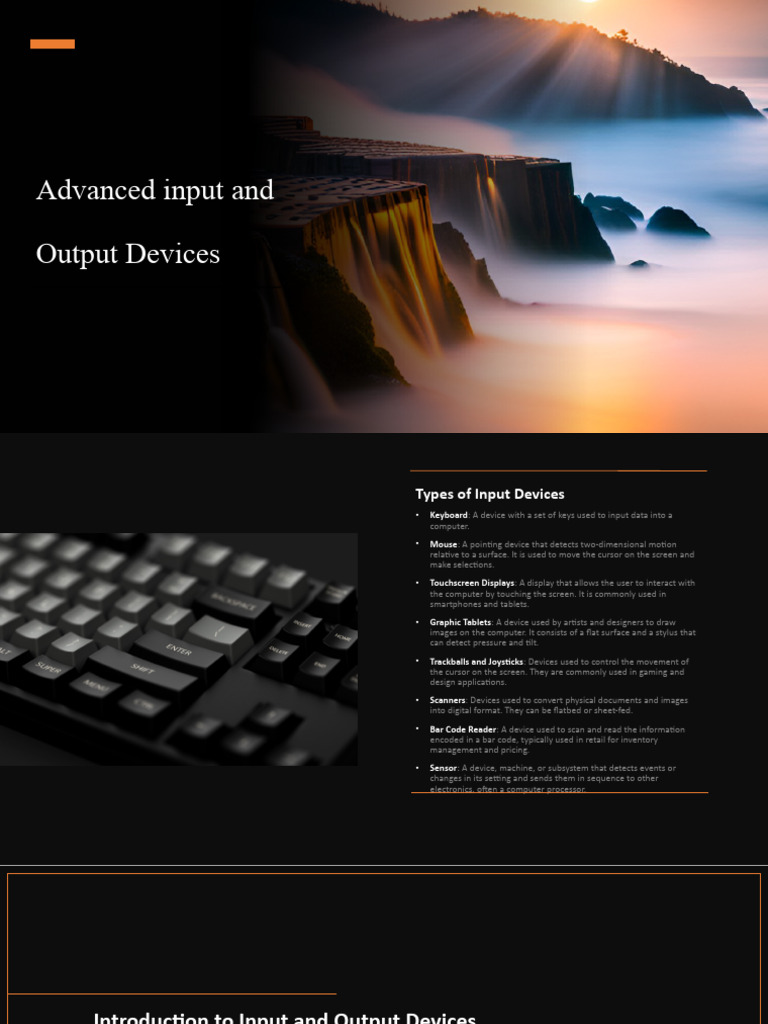 Advanced Input and Output Devices Power Point Presentation | PDF ...