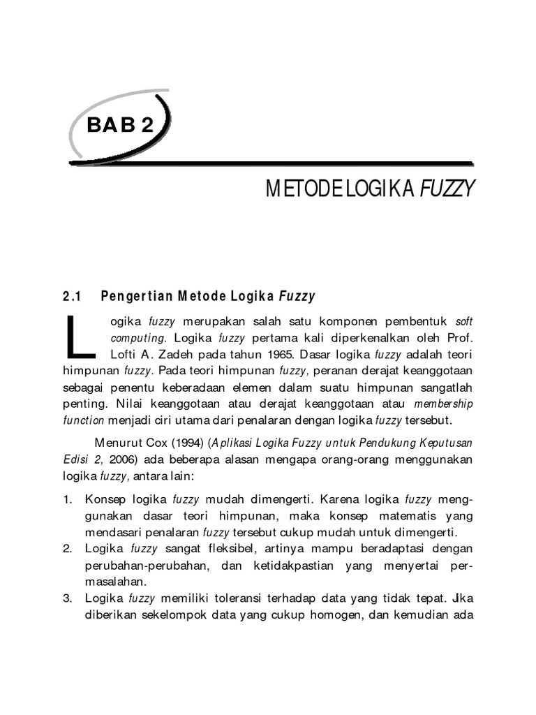VClass 1 - Metode Fuzzy Logic | PDF