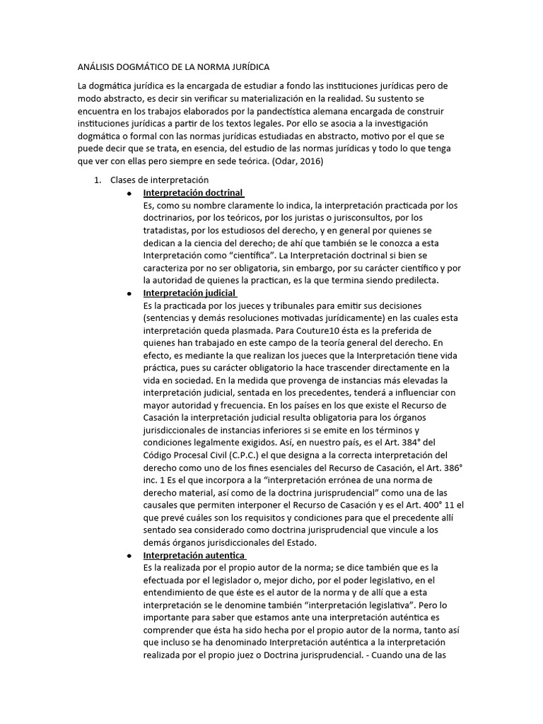 Análisis Dogmático de La Norma Jurídica | PDF