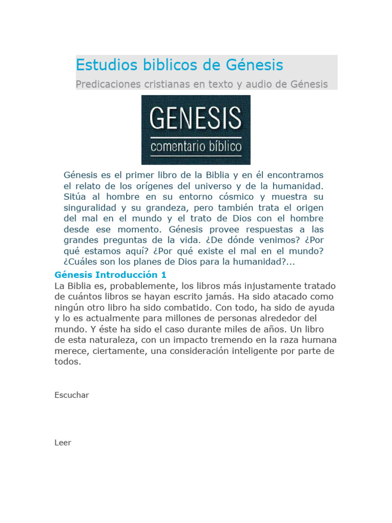 Estudios Biblicos De Génesis Pdf Jacob Abrahán