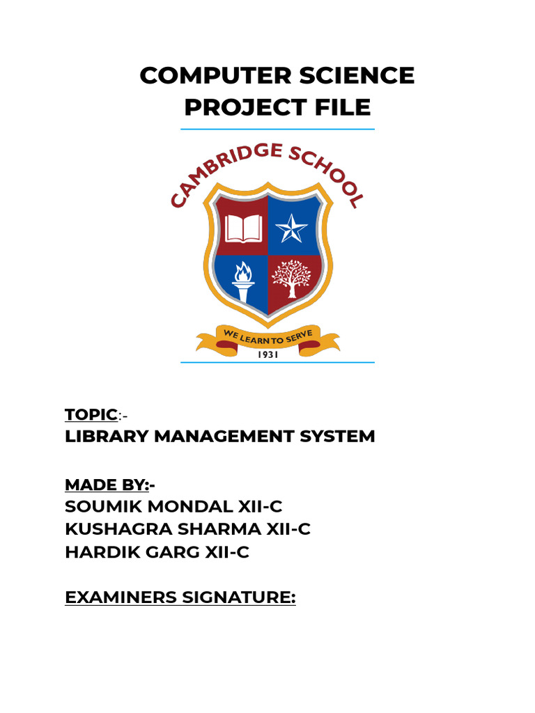 Project File CS Final | PDF | My Sql | Databases Project File CS Final | PDF | My Sql | Databases