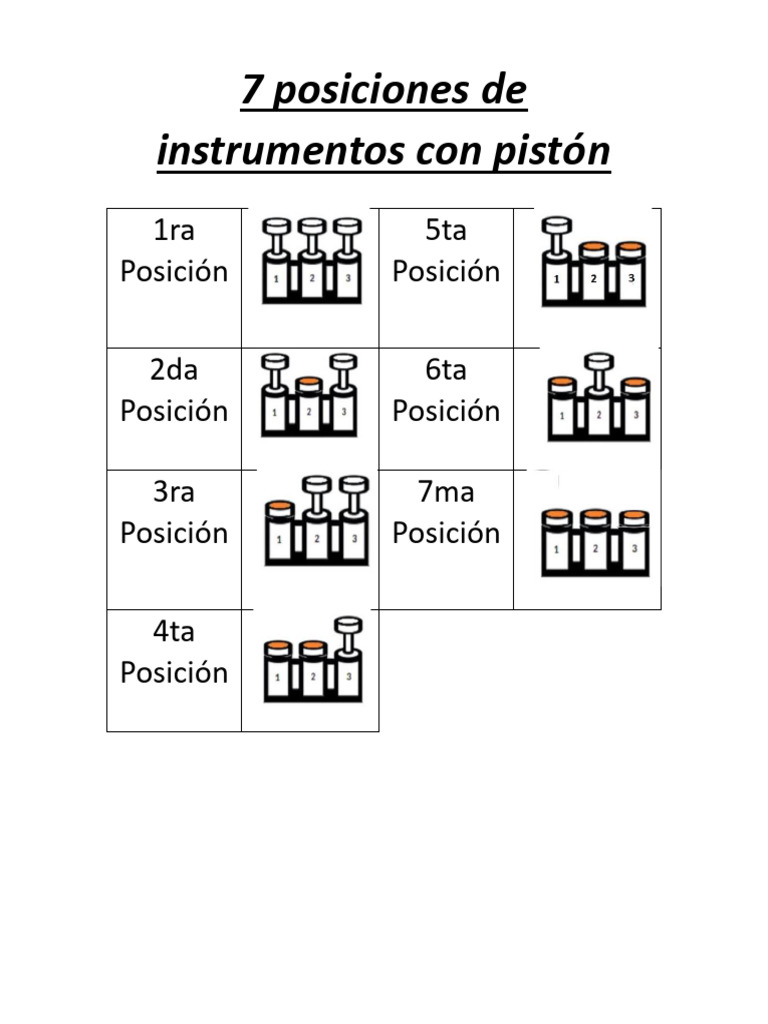 Posiciones de Instrumentos Con Piston | PDF