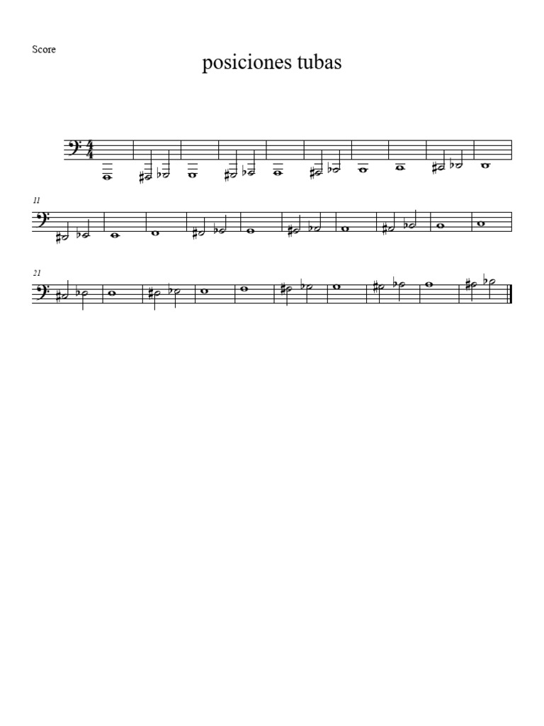 Posiciones Tubas | PDF