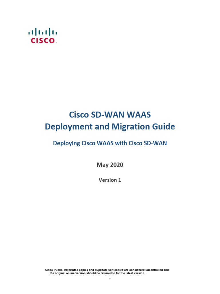 Cisco SD-WAN WAAS Deployment and Migration Guide | PDF | Virtual Private Network | Router ...
