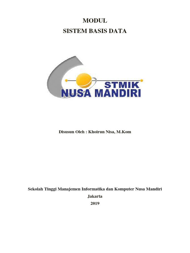 Modul Sistem Basis Data | PDF